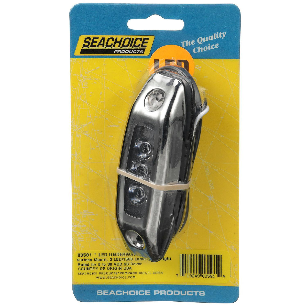 Seachoice 50-03581 Water Dragon LED Underwater Light, 3 Blue LEDs, 1,5 ...