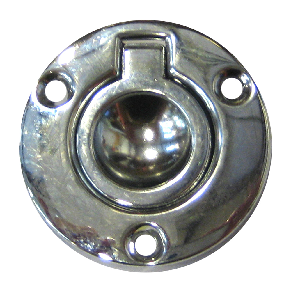 Perko Round Flush Ring Pull - 2" - Chrome Plated Zinc — Freeport Marine ...