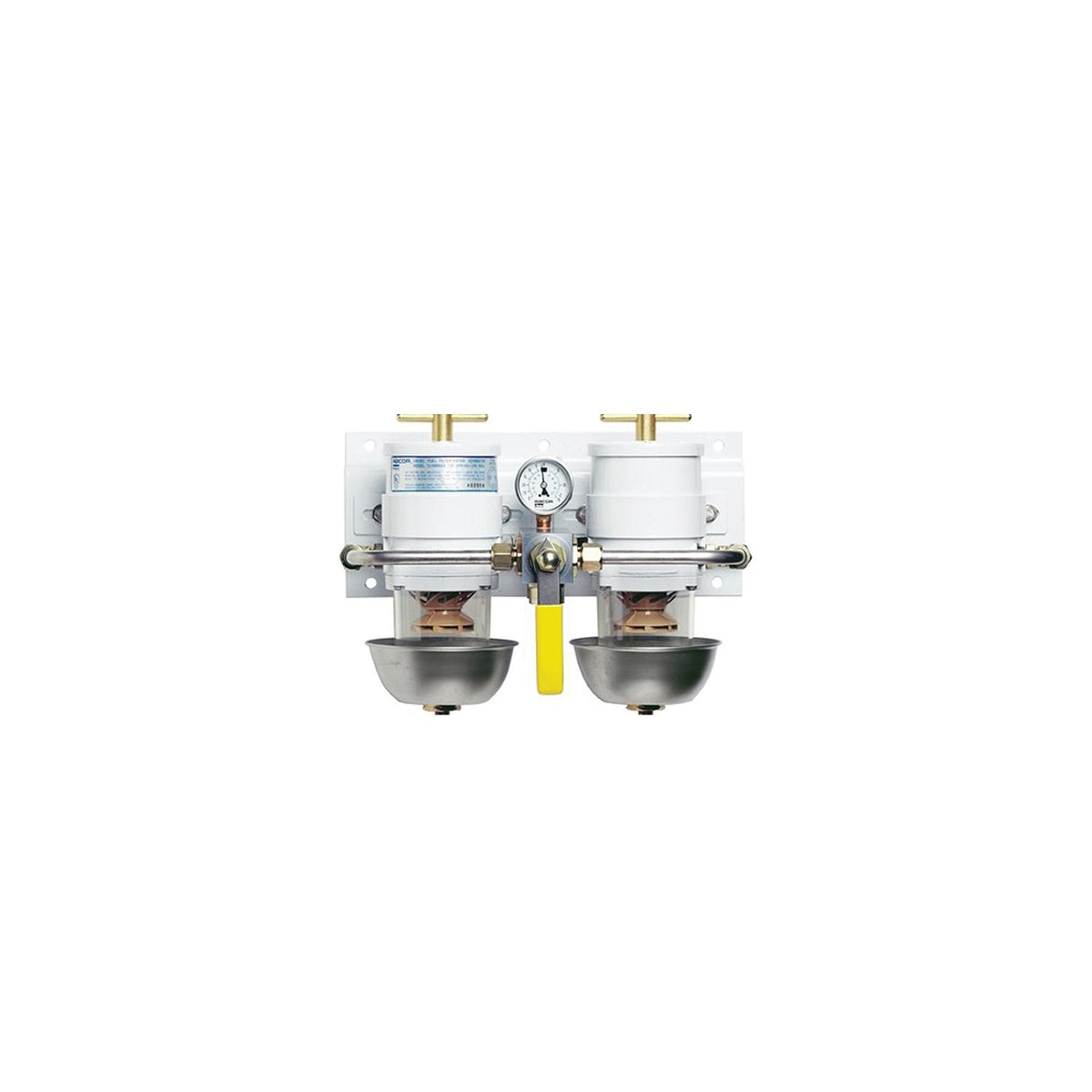 Racor 75500MAX2 Turbine Series Dual Fuel Filter with Rotary Valve, 2 M ...
