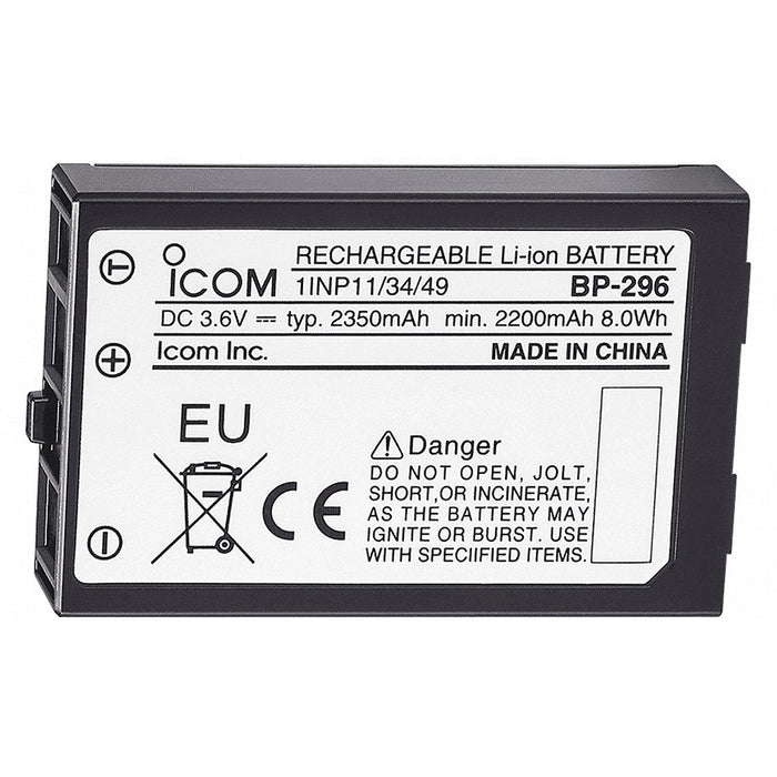Icom BP-296 Li-Ion Battery - 3.6V - 2350mAh f/M37 — Freeport Marine Supply