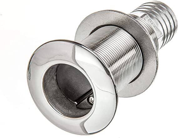 Attwood Thru Hull Scupper Stainless Steel 1-1/2" Hose 5-1/2" L ...