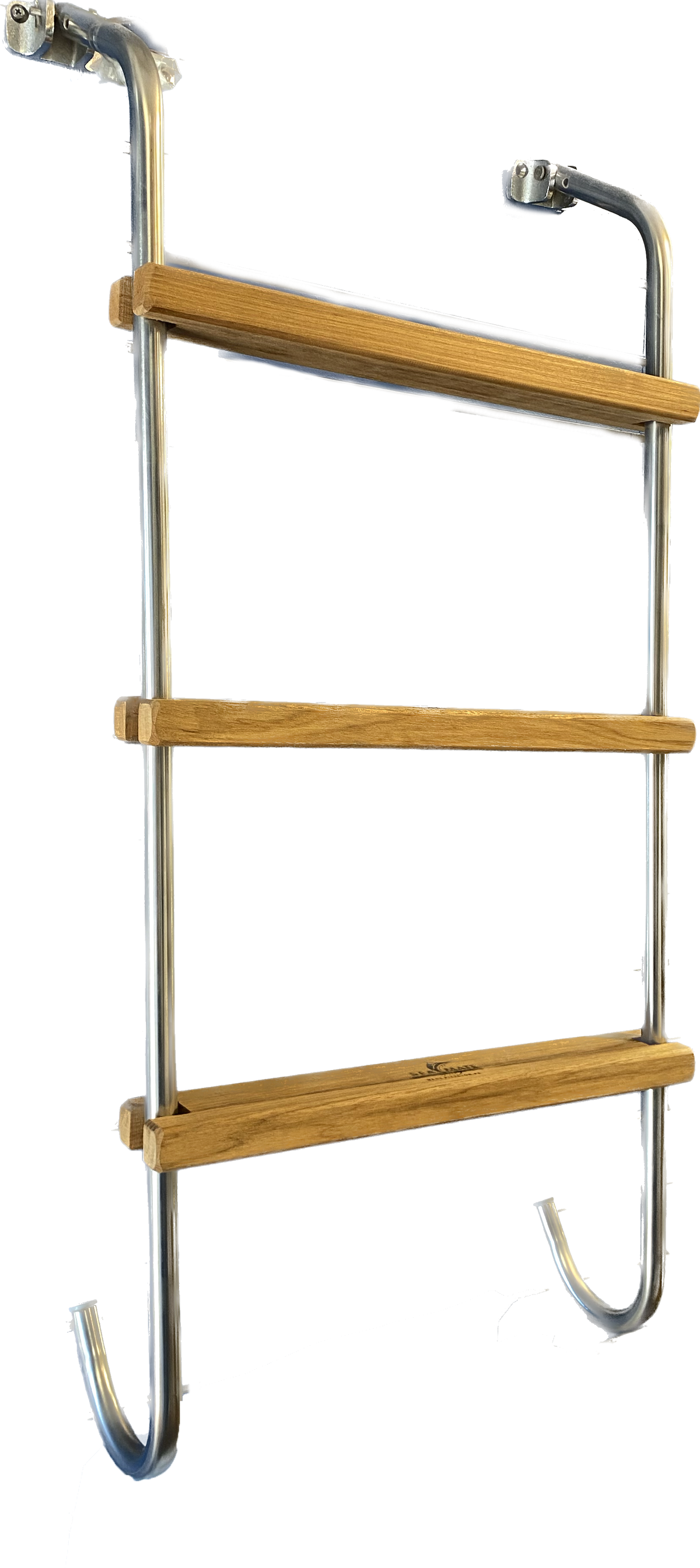 Butler Marine Cockpit Ladder – Teak & Stainless Steel 3-Step, 36" & 42 ...