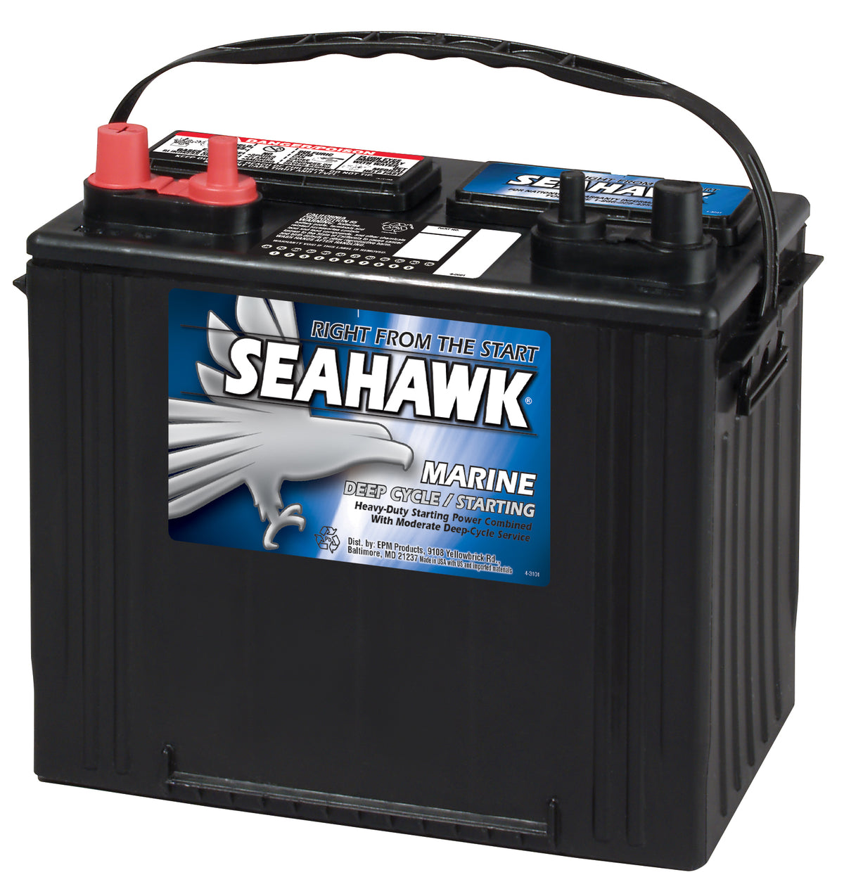 SeaHawk Dual Purpose Battery, 12 Volt Marine/RV - Deep Cycle — Freeport ...