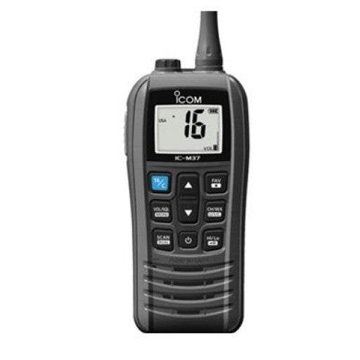 Icom M37 Floating Handheld VHF Radio - Black — Freeport Marine Supply