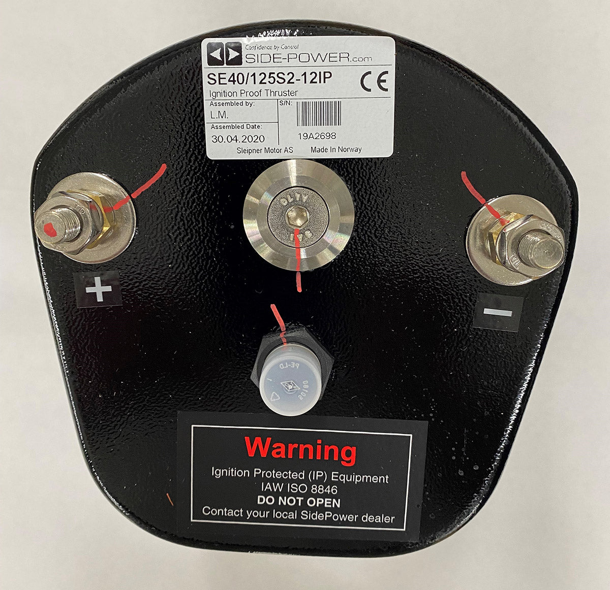 SidePower Motor Assembly Complete, 12V, IP Version for Se40 | Includes ...