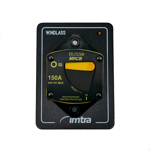 150 Amp Thermal Breaker, Thru-Bulkhead | with Panel and 12V LED Indica ...