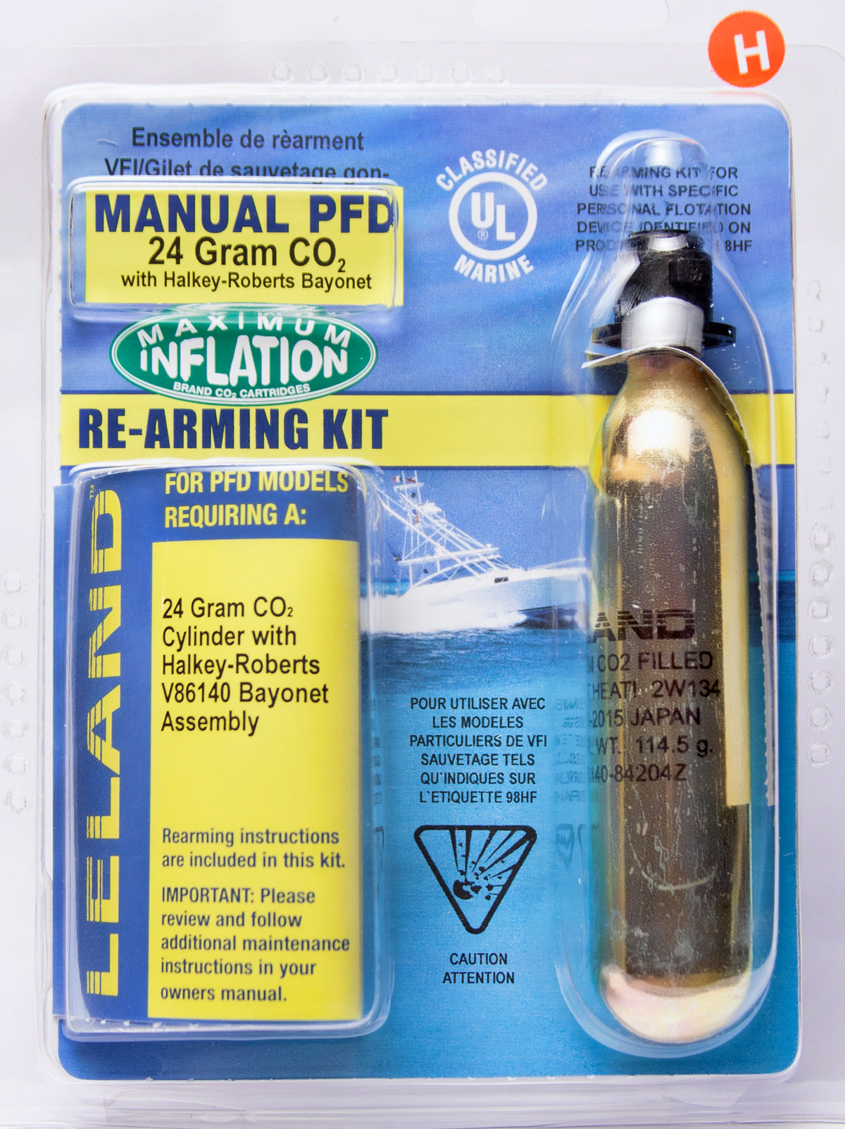 Leland 24-Gram Inflatable PFD Rearming Kit with Bayonet - Manual ...