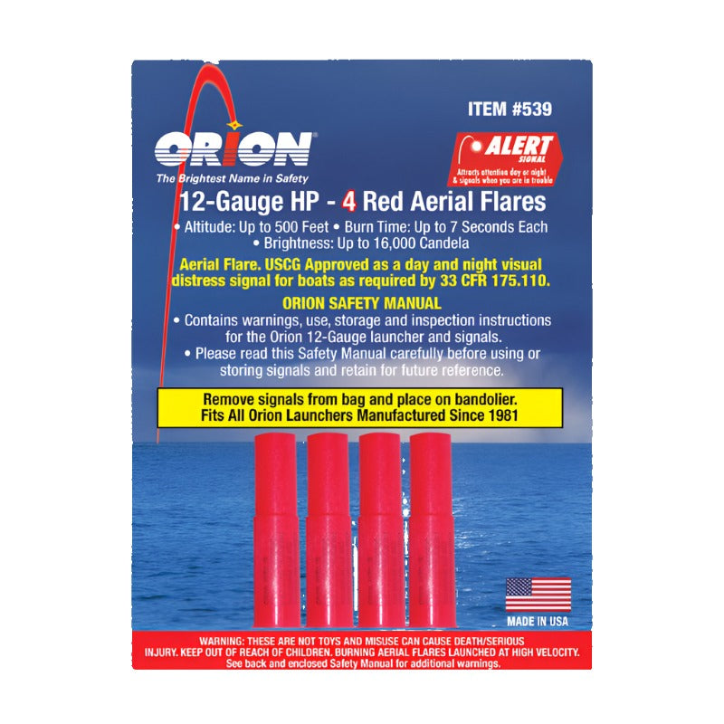 Orion Red Aerial Signal Flares for Gun - 4 Pack - 12 Gauge — Freeport ...