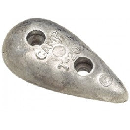 Camp Tear Drop Zinc Anode for Hull - Length — Freeport Marine Supply
